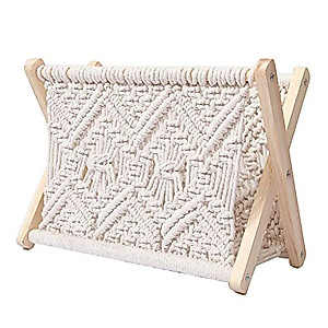 UXZDX Nordic Cotton Woven Storage Basket Magazine Rack Desktop Book Shelf Photo Props