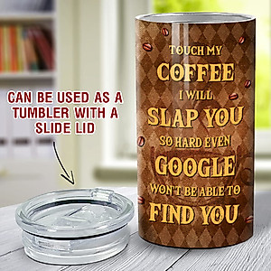 SANDJEST Black Cat Tumbler Funny Coffee 4 in 1 16oz Tumbler Can Cooler Coozie Skinny Stainless Steel Tumbler Gift for Women Girl Daughter Sister Mom Cat Lovers Christmas Birthday