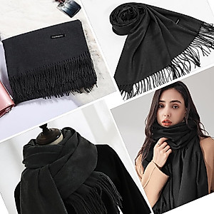 Christmas Gifts for Men Women, Winter Birthday Gifts Box for Best Friends Coworker with Scarf Scented Candle Unique Friendship Gift Basket Ideas Mother's Day for Mom 30th 40th 50th 60th (Black)