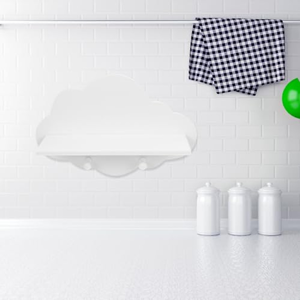 ARTIBETTER 1pc Shelf Blush Decor Wood Storage Shelves White Storage Shelves Wall Cloud Shelf for Nursery Floating Shelves Wooden White Storage Shelf Wall Mounted Shelves Finishing Shelf Fold