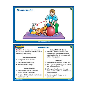Super Duper Publications | Therapy Ball Activities Fun Deck | Upper Body and Core Strength Flash Cards | Educational Learning Materials for Children