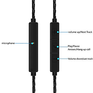 Alitutumao Replacement Audio Cable Aux Cord with Inline Mic Remote Volume Control Compatible with Sol Republic Master Tracks HD V8 V10 V12 MFI X3 Ultra XC Headphones Cable Wire Black