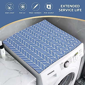 2PCS 25.6'' x 23.6'' Washer and Dryer Covers for the Top,Non-Slip Dryer Top Protector Mat,Dust-Proof Rubber Washing Machine Mat Cover for Top Protection