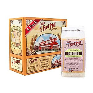 Bob's Red Mill Shredded Coconut (Unsweetened), 12 Ounce (Pack of 4)