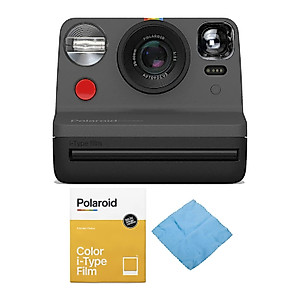 Polaroid Originals Now Viewfinder i-Type Instant Camera (Pink) Bundle with Instant Film (8 Exposures) and Microfiber Cleaning Cloth (3 Items)