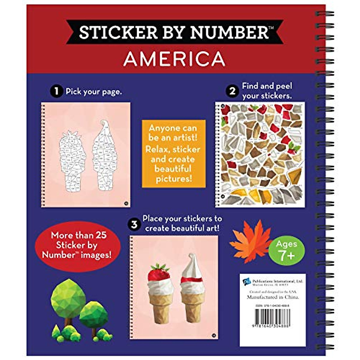Brain Games - Sticker by Number: America (28 Images to Sticker)