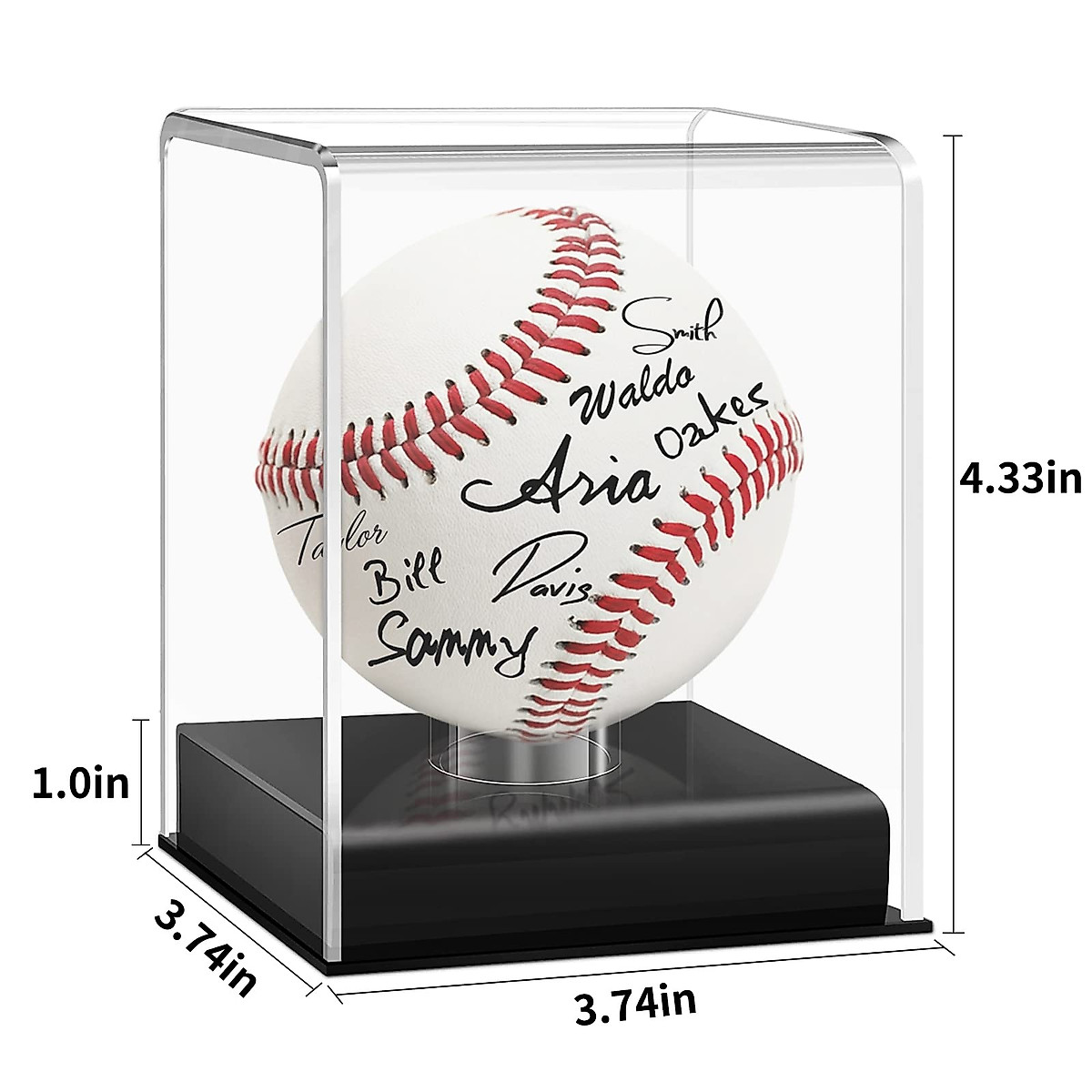 Acrylic Baseball Case for Display - UV Protected Baseball Display Cube, Autographed Baseball Clear Display Case, Baseball Display Case for Memorabilia Baseball (1)