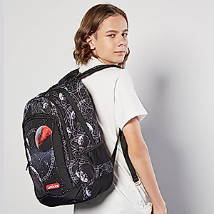 UNIKER Space School Backpack for Teen Boys,Black Backpack for School,Boys Backpack,Schoolbag for Teens,Bookbag for Middle School,16.5 Inch Laptop Backpack for 14 Inch Laptop