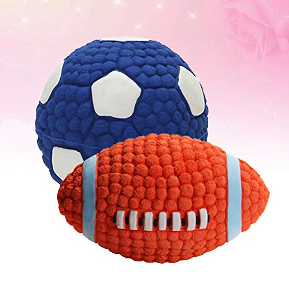 Scicalife 2pcs Pet Toys Dog Toys Pet Playthings Rugby Ball Toy for Dogs Small Dog Chew Toys Small Dog Toy Squeaky Dog Rugby Dog Toy Pet Squeaky Toy Outdoor The Dog Training Ball Football