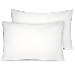 Organic Cotton Toddler Pillowcase 2 Pack, 14 x 20 Travel Pillow Case Cover for Babies, Kids, Boys and Girls, Soft and Breathable Small Pillow Cases with Envelope Closure, Ivory