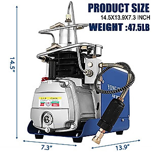 YONG HENG 4500 PSI Air Compressor 30Mpa 110V High Pressure Air Compressor Pump PCP Air Compressor Rifle Airgun Scuba Air Pump Perfect For filling PCP Air Rifle