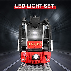 Mould King Train Building Kits for Boys, 1511 Pieces Building Blocks Sets Steam Locomotives Train Toys, Remote Control Train with Motors and Tracks, Learning Construction Toys for Kids