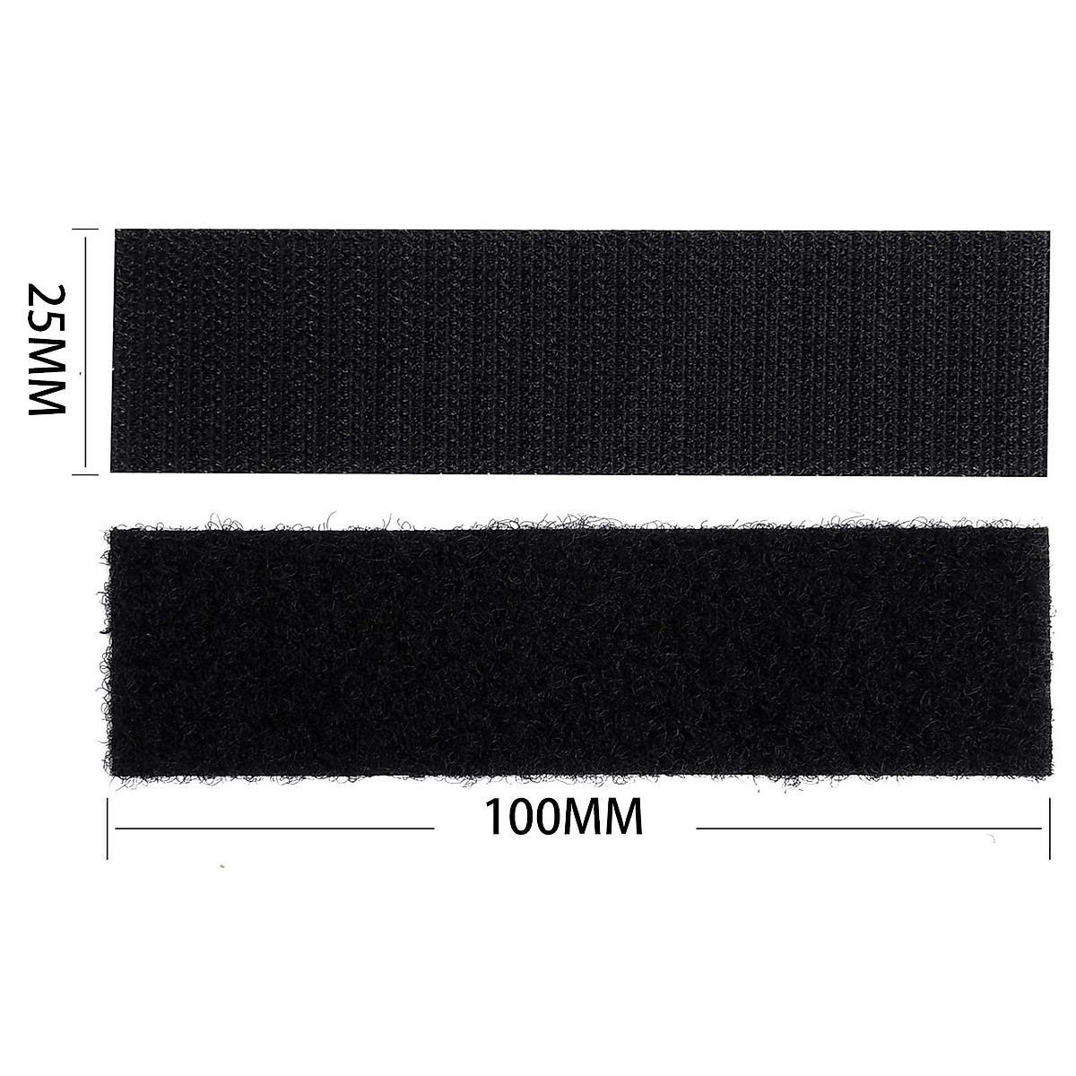 Melsan 1x4 inch Hook and Loop Strips with Adhesive - 15 Sets, Strong Back Adhesive Fasten Mounting Tape for Home or Office Use - Instead of Holes and Screws, Black