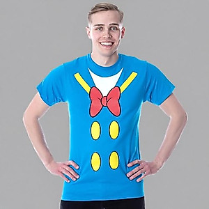 Disney Donald Duck Shirt Men's I Am Donald Costume Classic Cartoon Adult Licensed T-Shirt (Large) Turquoise