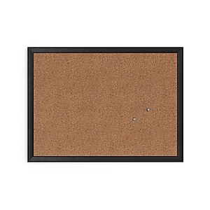 U Brands Cork Bulletin Board, 17" x 23", Black Wood Frame (026U00-01)