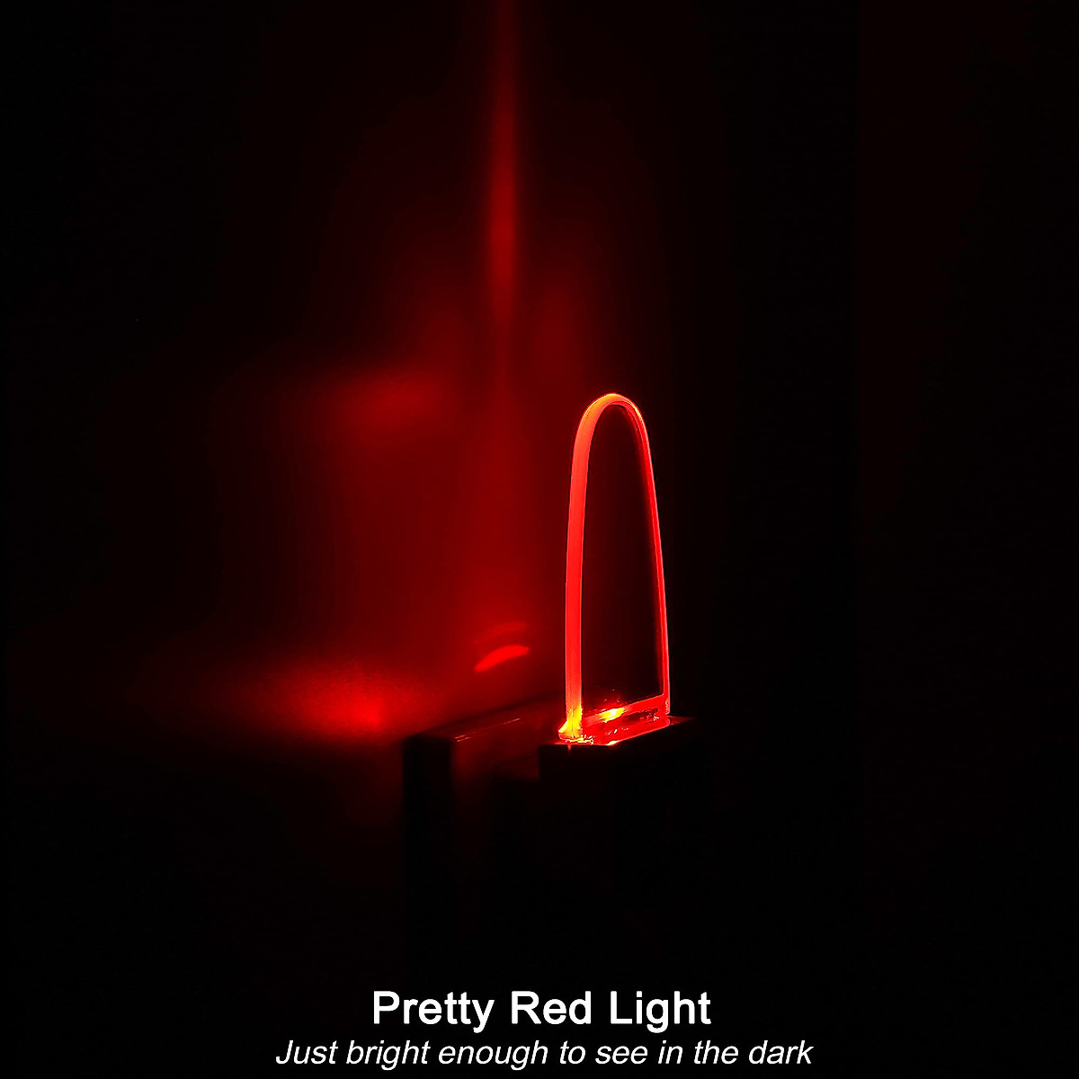 REMINDA 4 Pack Auto Nightlight Lamp with Dusk to Dawn Sensor for Bedroom, Plug in, Red