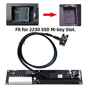 xiwai Oculink SFF-8611 Data Cable, PCI-E 3.0 Card - PCI Express M.2 M-Key to SFF-8612 Host Adapter for GPD Win Max2 External Graphics Card & SSD