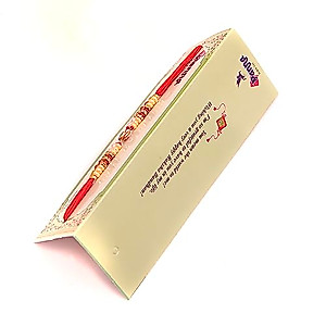 Rakhi For Brother Set of 2 With Greeting Card, Beautiful Designer Raksha Bandhan Rakhi Gift Set For Brother Bhaiya Bhai Bro, Traditional Indian Style Rakshbandhan Rakhi Gifts For Brother