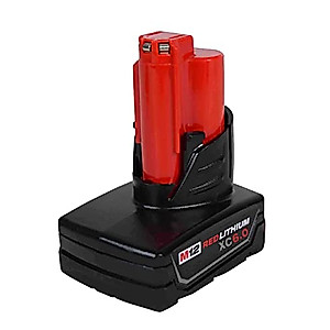 Milwaukee 48-11-2460 M12 12V Lithium-Ion XC Extended Capacity Battery Pack 6.0Ah (2-Pack)