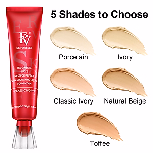 FV Matte Finish Liquid Foundation, Waterproof, Lightweight Foundation Makeup Ideal for Everyday Use on Oily to Normal Skin Types, Medium Coverage,Natural Beige, 1 fl. oz.