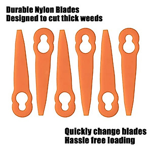PLUMIA 120Pcs Plastic Blades Replacement Parts Compatible with STIHL Polycut 2-2, 3-2 Grass Trimmer FSA45 FSE52 FSA57, Sun Joe 24V-GT10