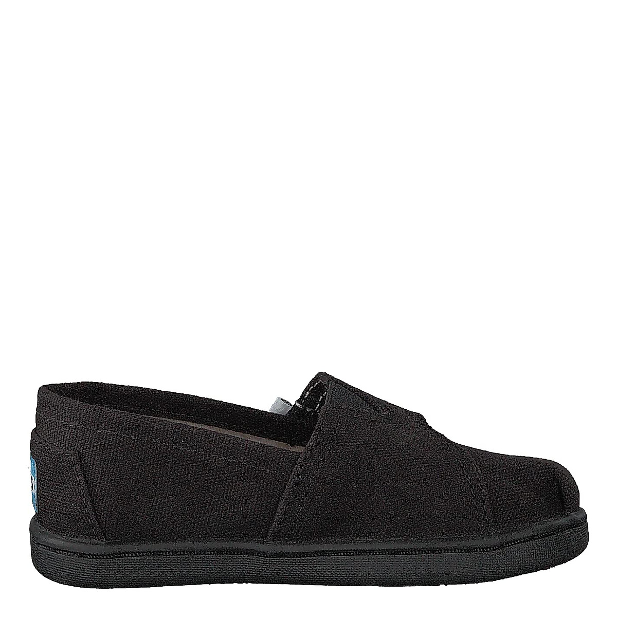 TOMS unisex child Classic Alpargata Sneaker, Black Canvas, 2 Big Kid US