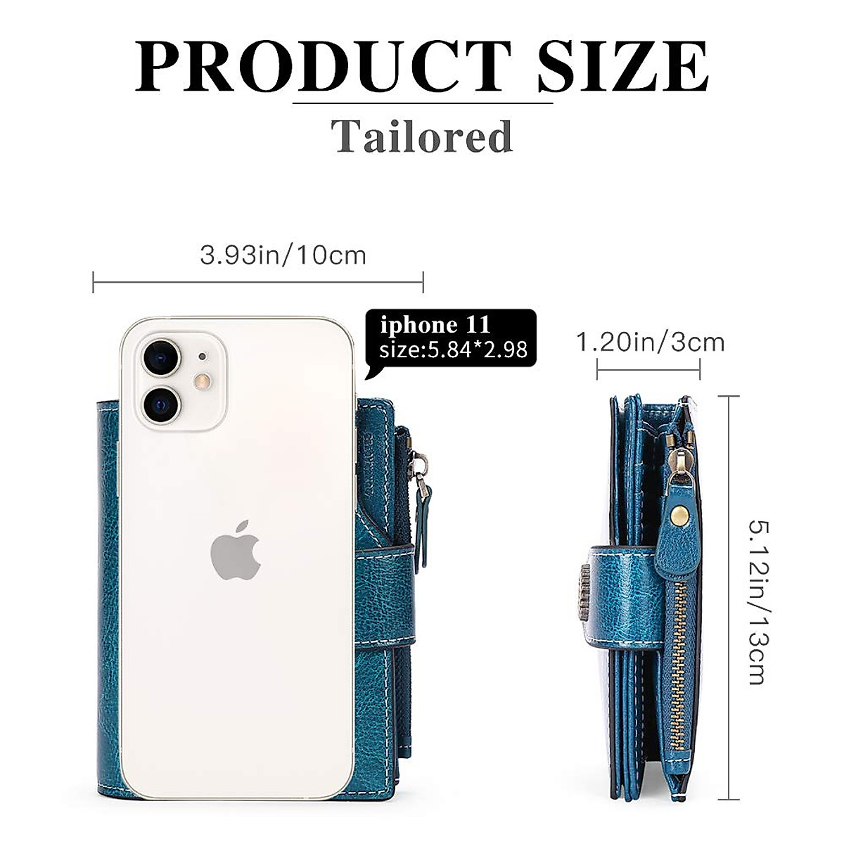 FALAN MULE Small Wallet for Women Genuine Leather Bifold Compact Small Womens Wallet with RFID Blocking