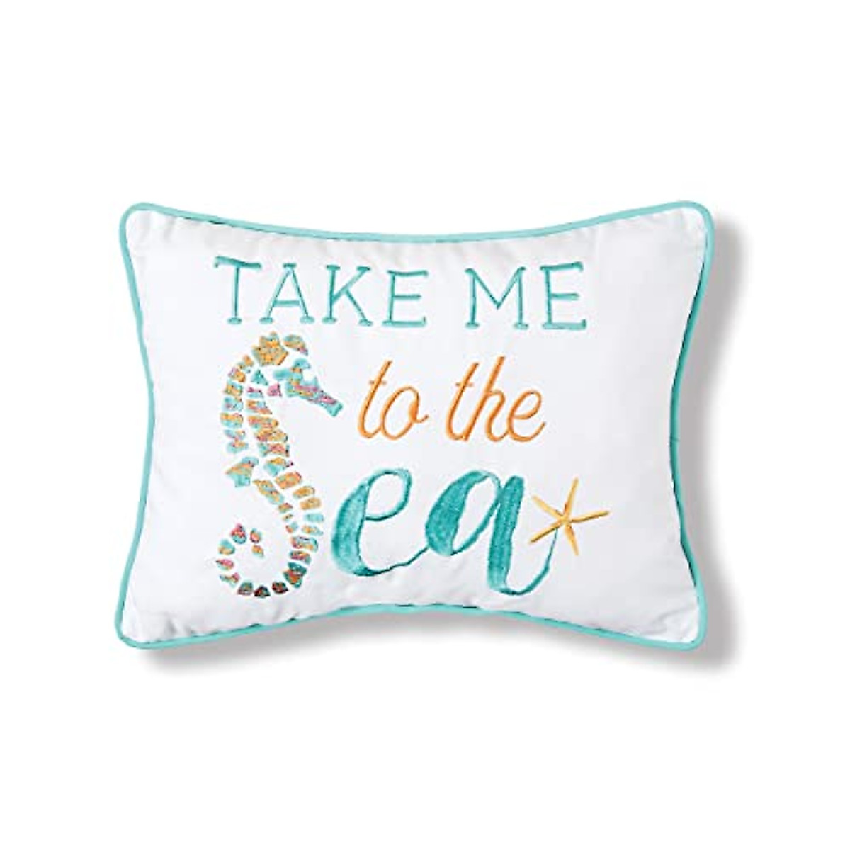 C&F Home Take Me to The Sea Embroidered Throw Pillow 12 x 16 Blue