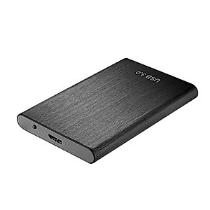 External Hard Drive 2TB - 2.5" USB 3.0 Ultra Slim Metal Design Portable HDD for Mac, PC, Laptop, Computer, Smart TV -BlackA
