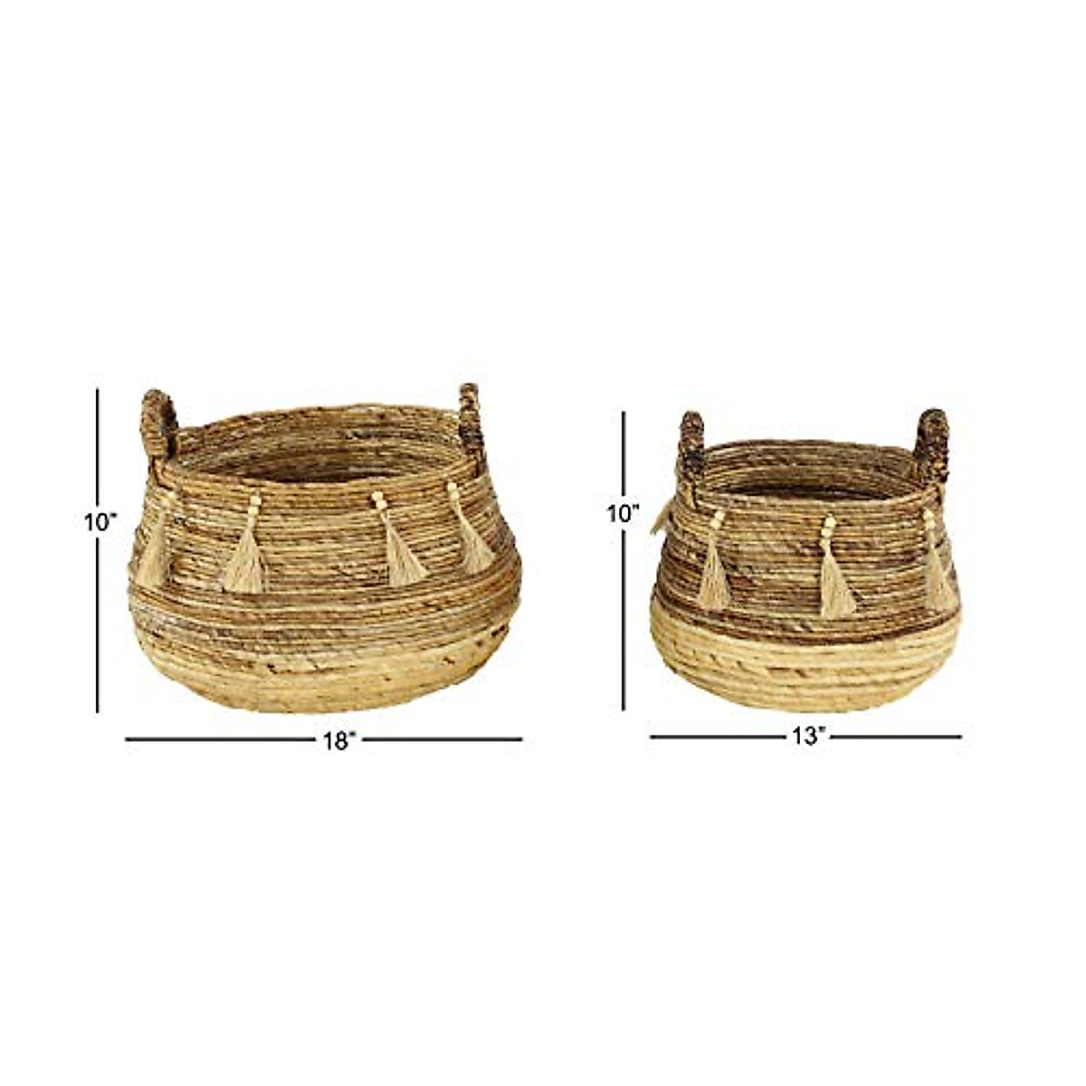 Deco 79 Storage Baskets, Medium, Brown