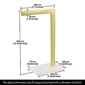 KES Towel Rack Countertop & Toilet Paper Holder Stand, SUS 304 Stainless Steel Brushed Brass, BTH220L19W12-BZ+BPH285S1-BZ