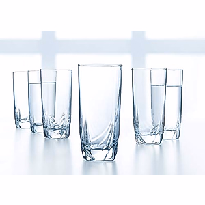 Luminarc 16.5 Ounce Ascot Cooler Glass, Set of 4, Tall, Clear