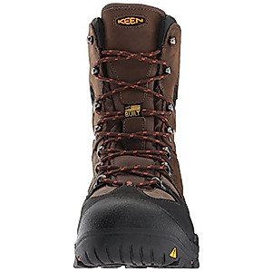 KEEN Utility mens Coburg 8" Steel Toe Waterproof Work Boots, Cascade Brown/Brindle, 15 Wide US
