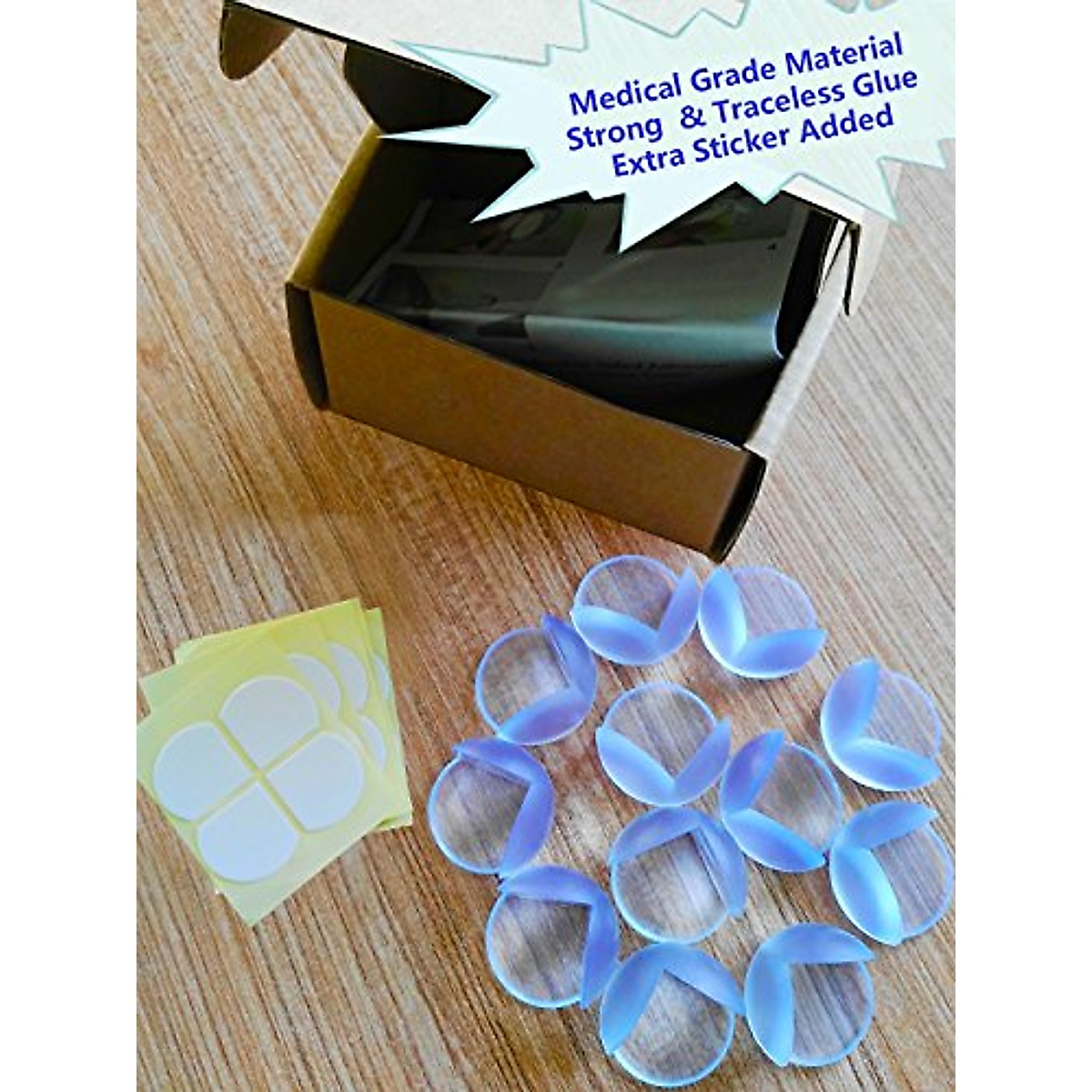 12 Pcs Baby Caring Guards Medical Grade from Paris Babyhome-Clear Furniture Corner Protectors-Child Proof Corner Safety