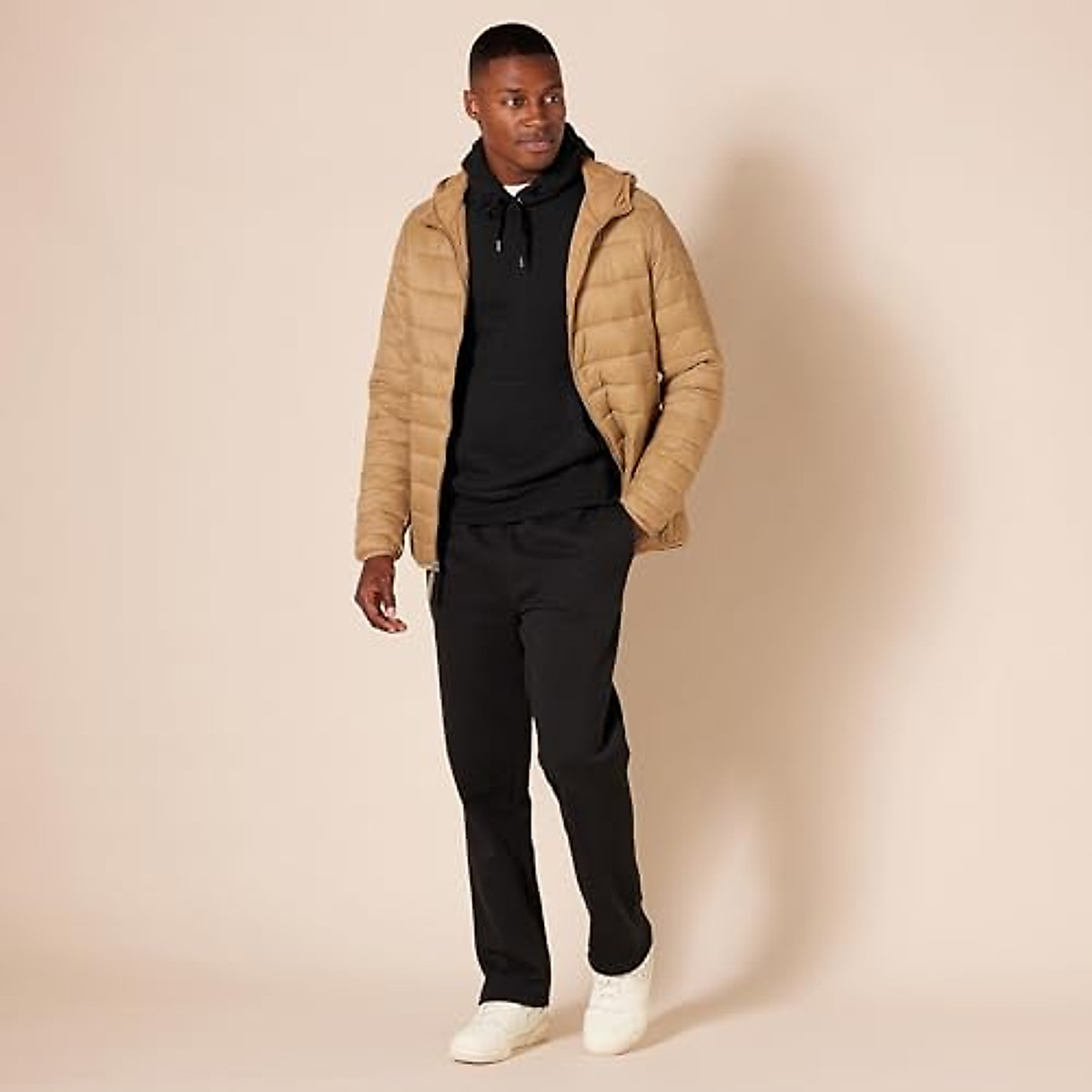 Amazon Essentials Men's Sweatshirt Hoodie, Black Heather, X-Large, Big & Tall Options Available