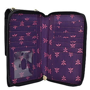 Anuschka Women’s Hand Painted Genuine Leather Crossbody Phone Case - Enigmatic Leopard