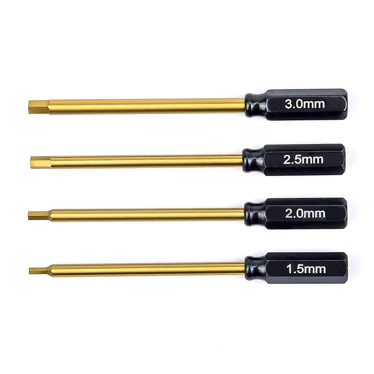 RC Hex Drill Bit 1.5mm 2.0mm 2.5mm 3.0mm Hex Screwdriver Tip RC Hobby Tools Kit for RC Helicopter Model(4PCS)