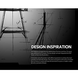 FITUEYES DESIGN Corner TV Stand with Wheels for 43 55 65 70 75 Inch TV, Black TV Cart Floor Stand, Modern TV Stand with Wooden Storage Shelves, Eiffel Series