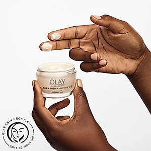 Olay Regenerist Shea Butter + Peptide 24 Rich Cream Face Moisturizer, Fragrance Free, 1.7 oz (48g)