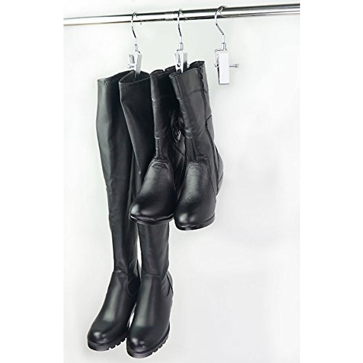 CreooGo Laundry Hangers with Swivel Hooks Hold Boots Clips Pin Stainless Steel Portable for Travel Clothes Towel Pack of 10