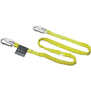 Miller by Honeywell 216WLS/8FTYL 8-Feet Manyard Shock-Absorbing Web Lanyard with 2 Locking Snap Hooks, Yellow