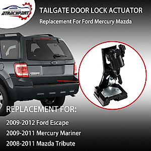 ATRACYPART Rear Liftgate Door Lock Actuator Tailgate Latch Actuator | Replacement for 2009-2012 Ford Escape 2008-2011 Mazda Tribute 2009-2011 Mercury Mariner | Replace OE# 9L8Z-7843150-B 9L8Z7843150B