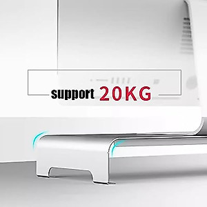 NOODCO Metal Monitor Riser Ergonomic Aluminum Alloy Laptop Stand Non-Slip Long Computer Monitor Shelf, Desktop Riser Heavy Duty Shelf Desk Organization Home Office