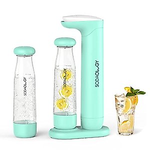 Sodaology Sparkling Water Maker Soda Maker with Two 1L BPA Free Reusable Bottles (CO2 Cylinder Not Included)