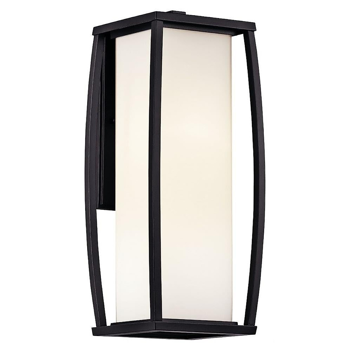 Kichler Bowen 18" 2 Light Outdoor Wall Light with Satin Etched Cased Opal Glass in Architectural Bronze