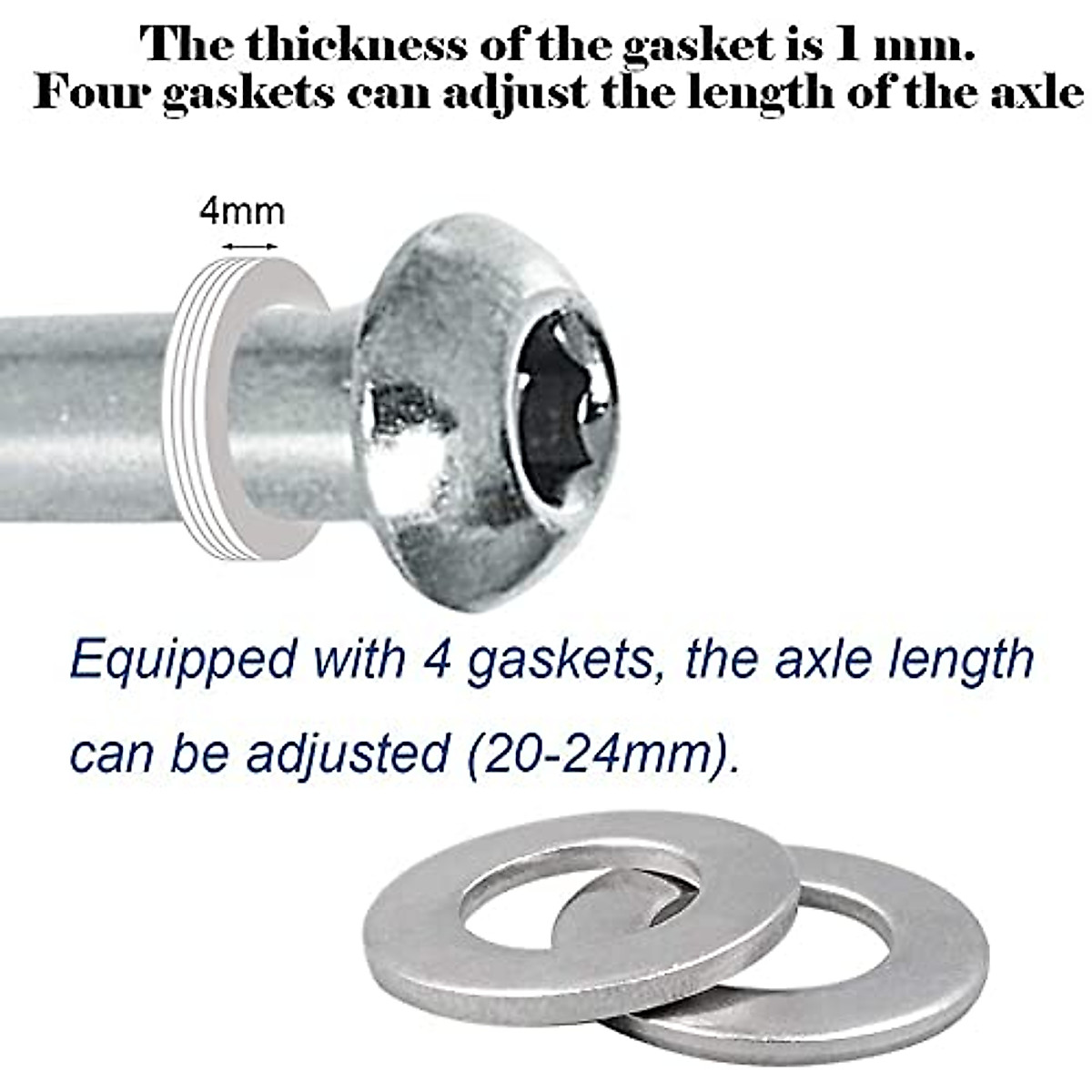 OTFAITP Hex Lock Male and Female Scooter Parts Axle Front Rear Allen M8 Screws for 2-3-4-Wheel Kid Scoote Furniture Wheelchair Kick Scooters Pull-Along Wagons Inline Skates Axles Repair (86)