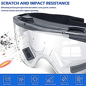 OXG 6 Pack Safety Goggles ANSI Z87.1 Glasses, Anti-Fog Protective Safety Glasses Lab Goggles Men Women Eye Protection Goggles (multicolor)