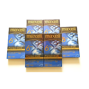 4 PACK MAXELL VHS 6 HOUR PREMIUM GRADE T-120