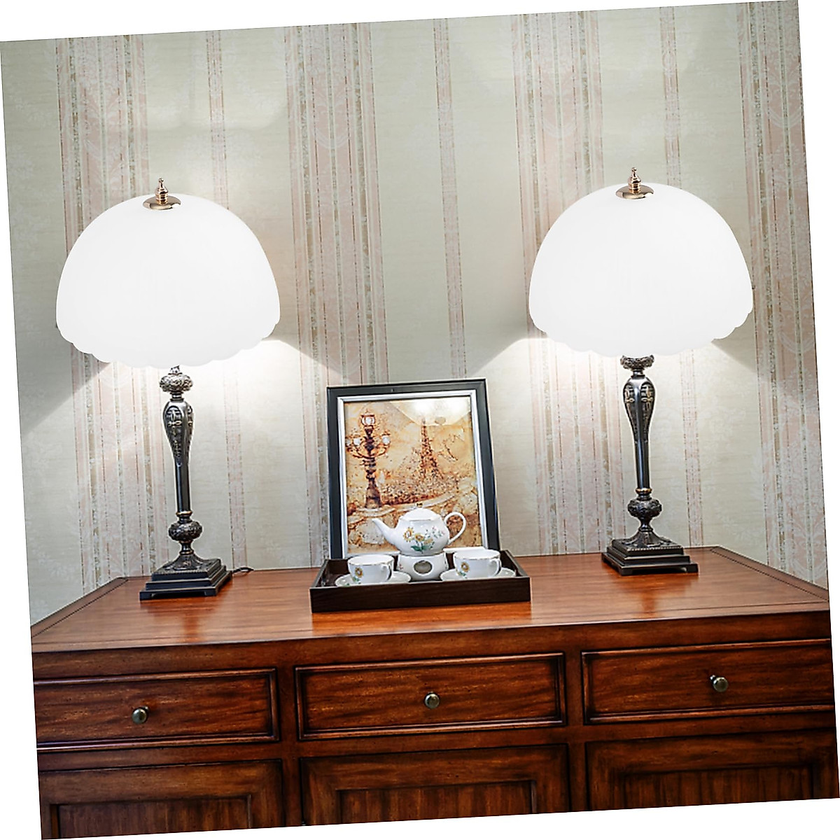 KONTONTY Stylish Lamp Cover for Modern Homes Frosted Glass Shade for Table and Ceiling Lamps Elegant Replacement for Damaged Lampshades