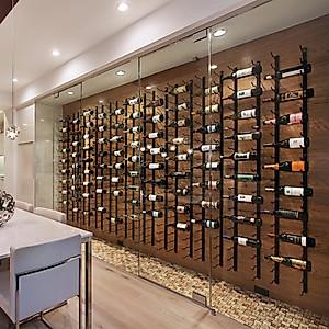 NATGAI Wall Mounted Wine Racks 10 Pack Iron Wine Bottle Display Holder Rack Hanging Wine Organizer Rack with Screws for Beverages/Liquor Bottles Storage